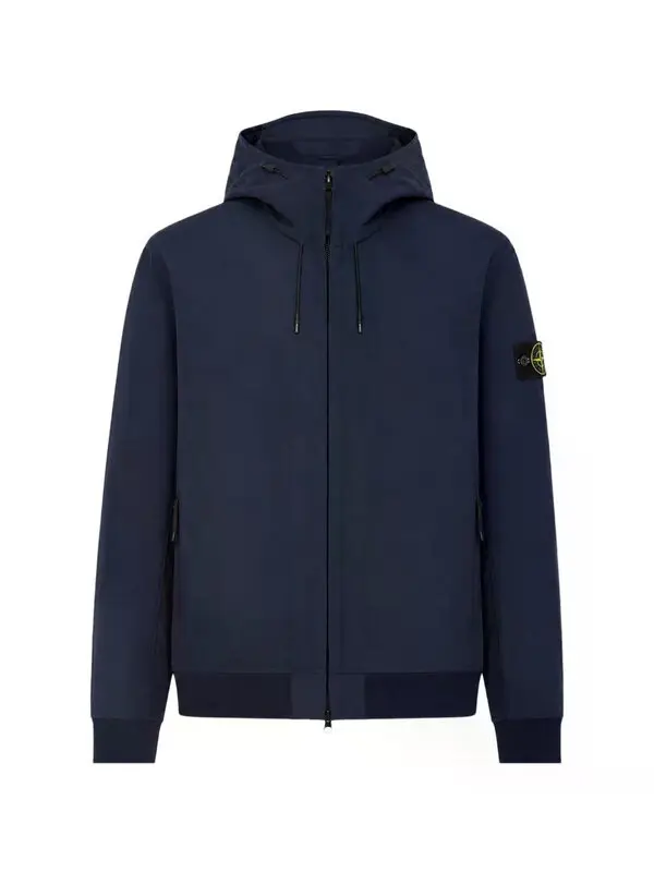Stone Island Hooded Logo-patch Jacket