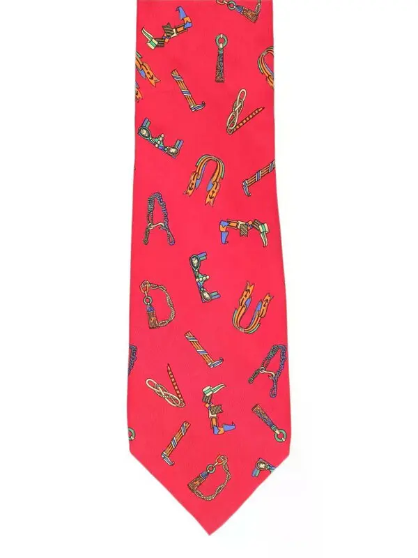 Versace Graphic Print Neck Tie