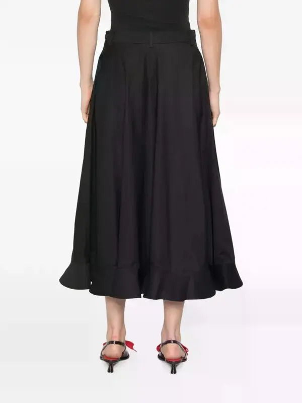 Moschino Ruffled-hem Midi Full Skirt