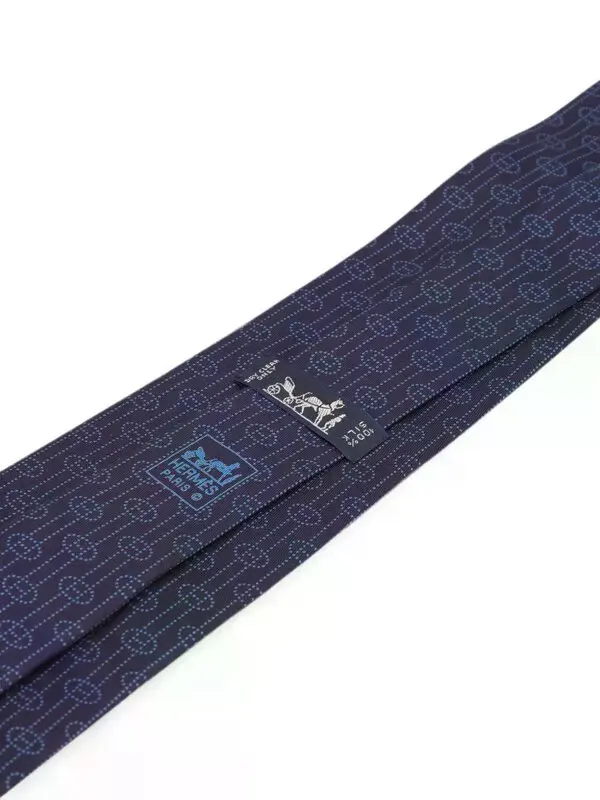 Hermès Pattern Tie - Blue