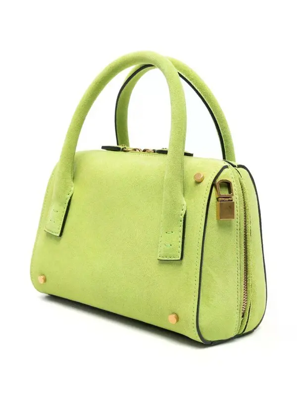 Versace Medusa Plaque Suede Tote Bag