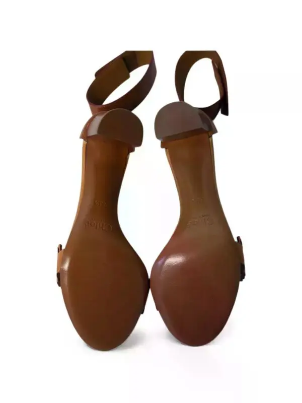 Chloé Touch-strap Block-heel Sandals - Brown