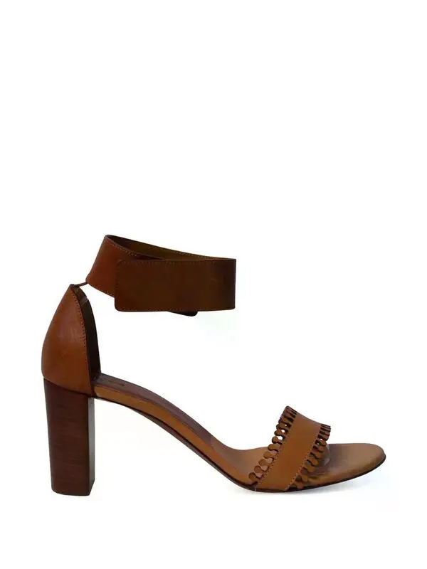 Chloé Touch-strap Block-heel Sandals - Brown