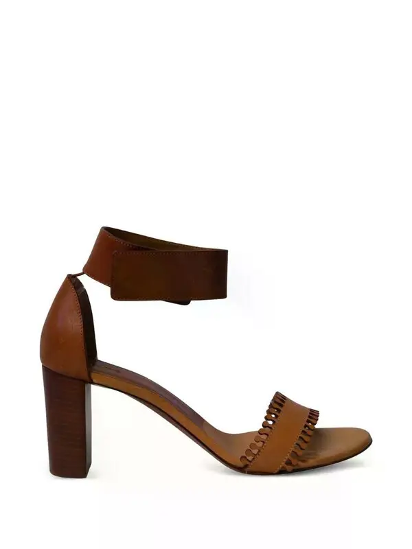 Chloé Touch-strap Block-heel Sandals - Brown