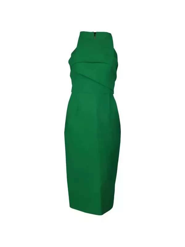 Roland Mouret Abserley Waffle-knit Midi Dress - Green