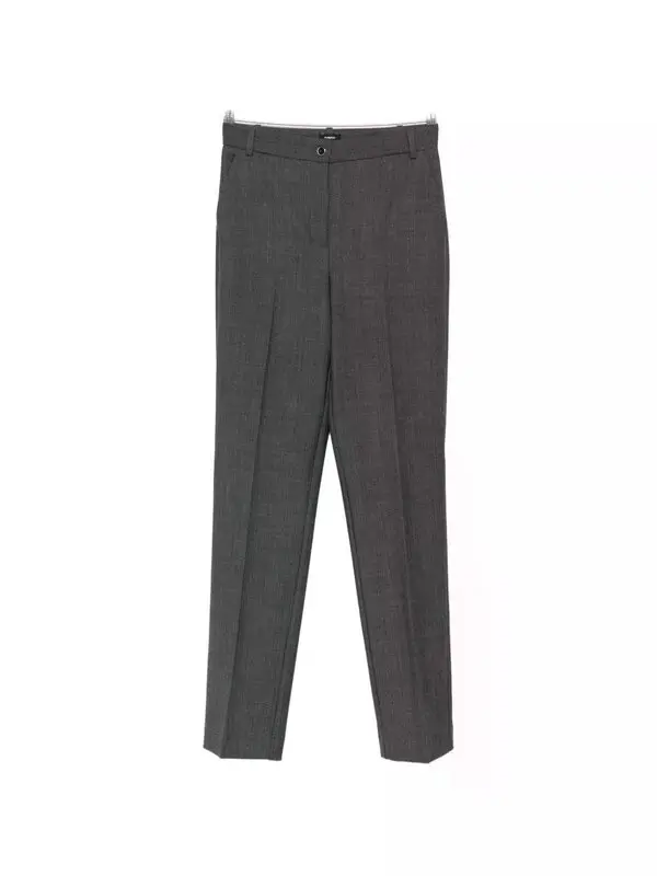 Pinko Herringbone-pattern Logo-patch Trousers