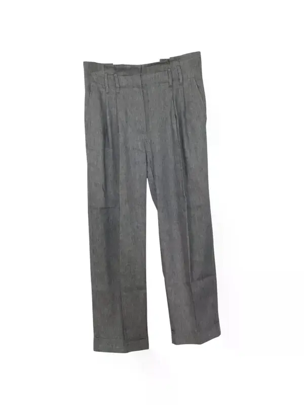 Brunello Cucinelli Pleated Herringbone Trousers - Grey
