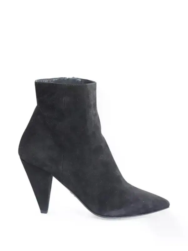 Prada Pointed-toe Suede Ankle Boots