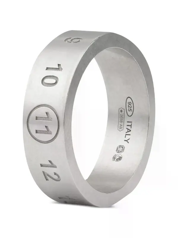 MAISON MARGIELA Numeric Logo Ring - Silver
