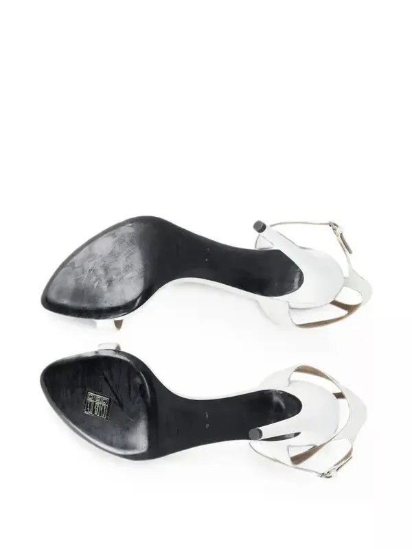 Proenza Schouler Leather Geometric Hardware Ankle-strap Stiletto Sandals