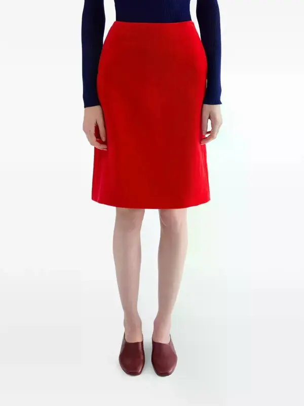 JIL SANDER A-line Velvet Mini Skirt