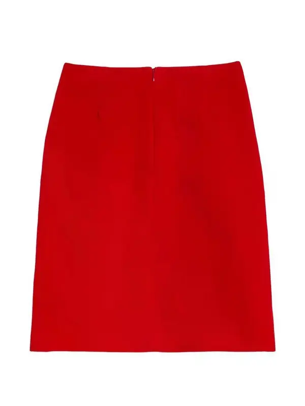JIL SANDER A-line Velvet Mini Skirt - Red