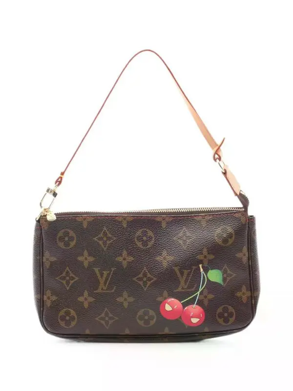 LOUIS VUITTON X Takashi Murakami 2005 Monogram Cerises Shoulder Bag - Brown