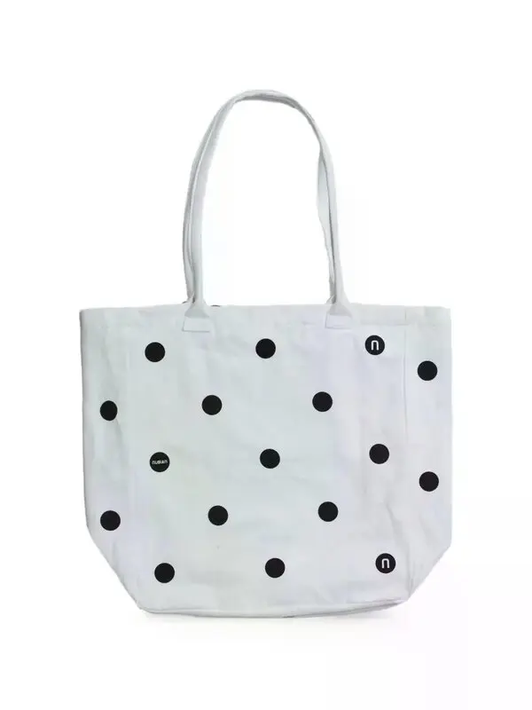 GLOWNY G Polka-dot Canvas Tote Bag