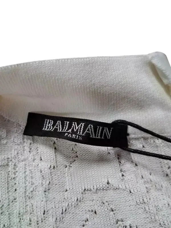 Balmain Knitted Plunging-neckline Dress