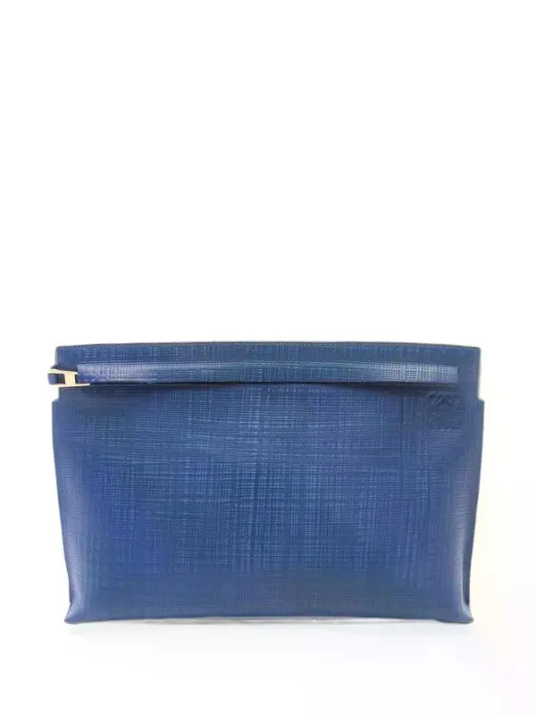 Loewe 2000s Anagram T Pouch Clutch Bag - Blue