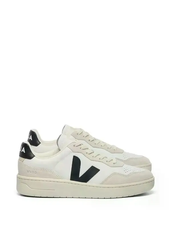 VEJA V-90 Panelled Sneakers - White