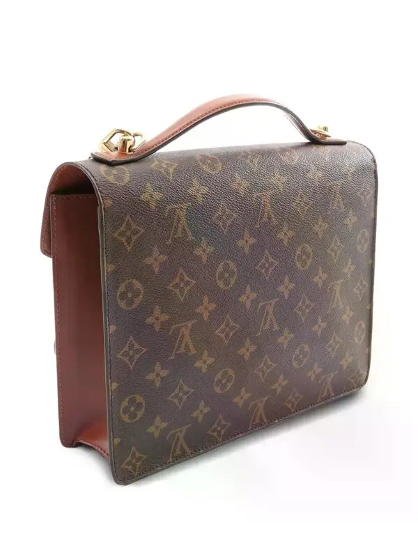 LOUIS VUITTON 1992 Monceau Monogram Handbag - Brown