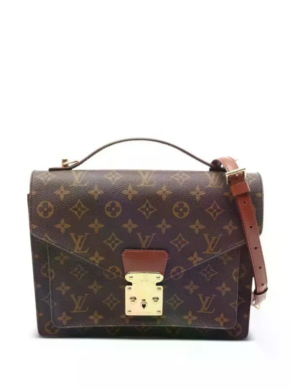 LOUIS VUITTON 1992 Monceau Monogram Handbag - Brown