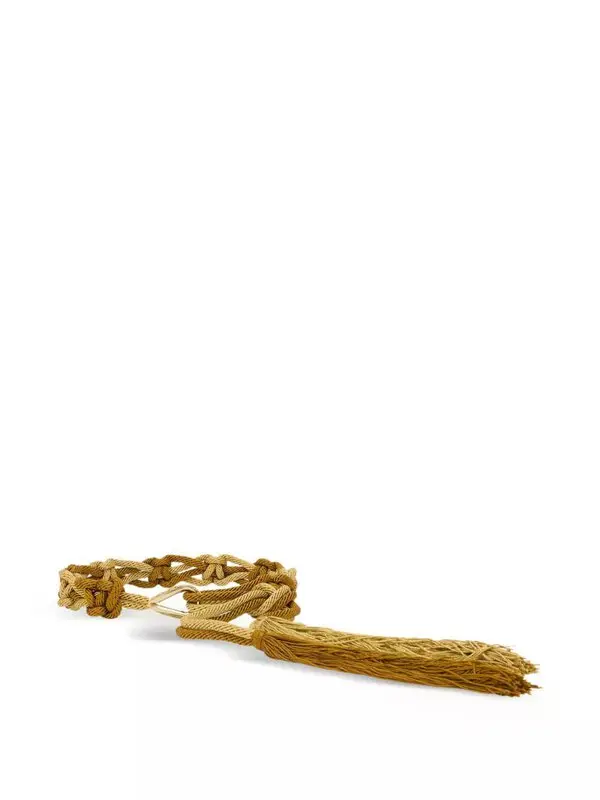Alberta Ferretti Braided Tassel Belt - Neutrals