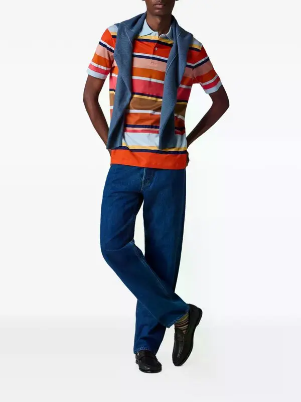 Paul Smith Bold Stripe Cotton Polo Shirt