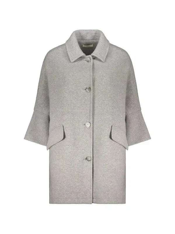 Fedeli Single-breasted Wide-sleeve Coat