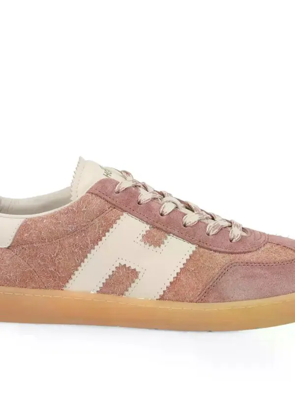 Hogan Paneled Logo-patch Sneakers - Pink