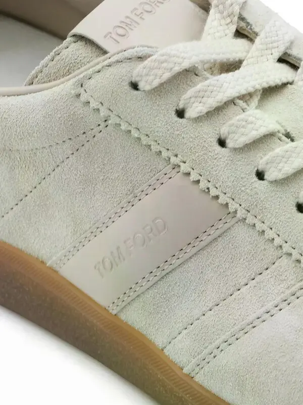TOM FORD Logo-embossed Suede Sneakers - Neutrals