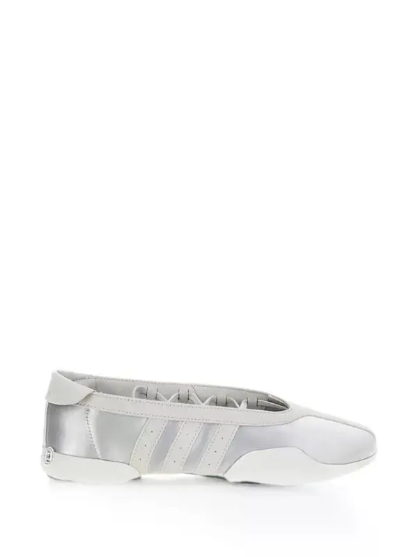Adidas Lace-up Logo-patch Ballet Flats - Silver