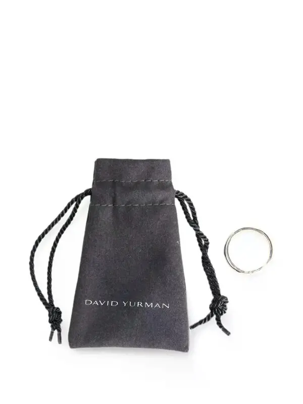 David Yurman 2020s Cable Inset Band Ring - Silver