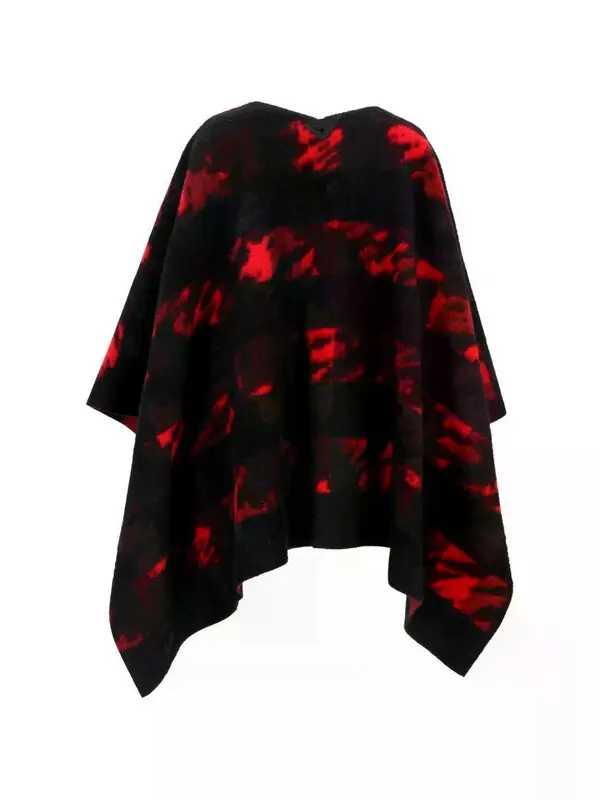 Dsquared2 Reversible Wool Poncho