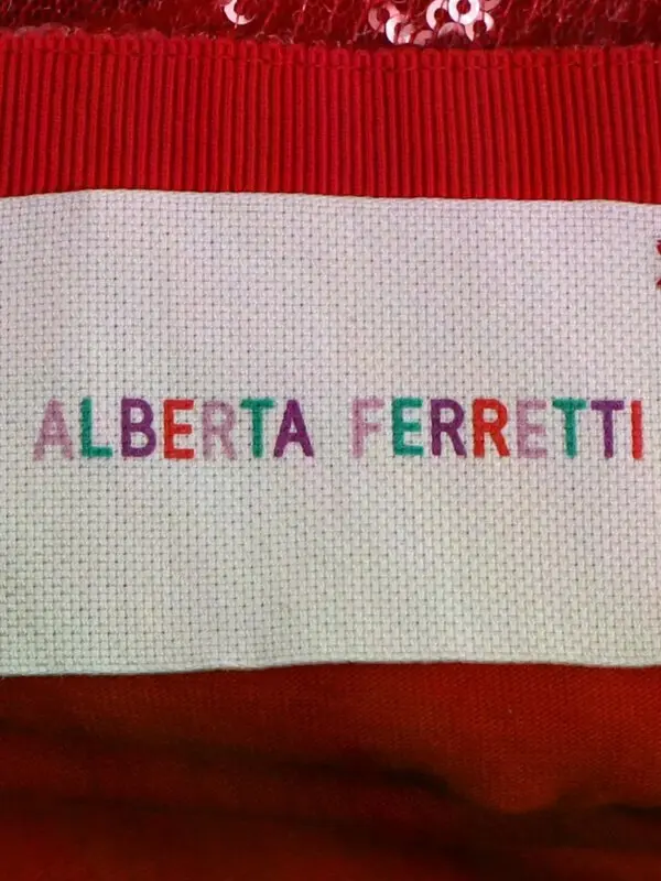 Alberta Ferretti Sequined A-line Mini Skirt