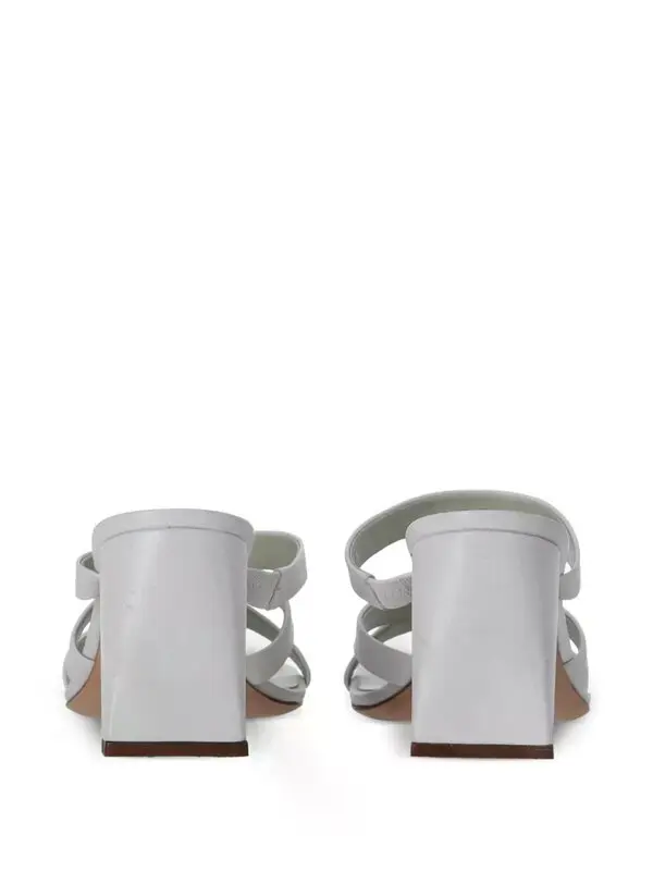 By Far Cross-strap Leather Heeled Sandals