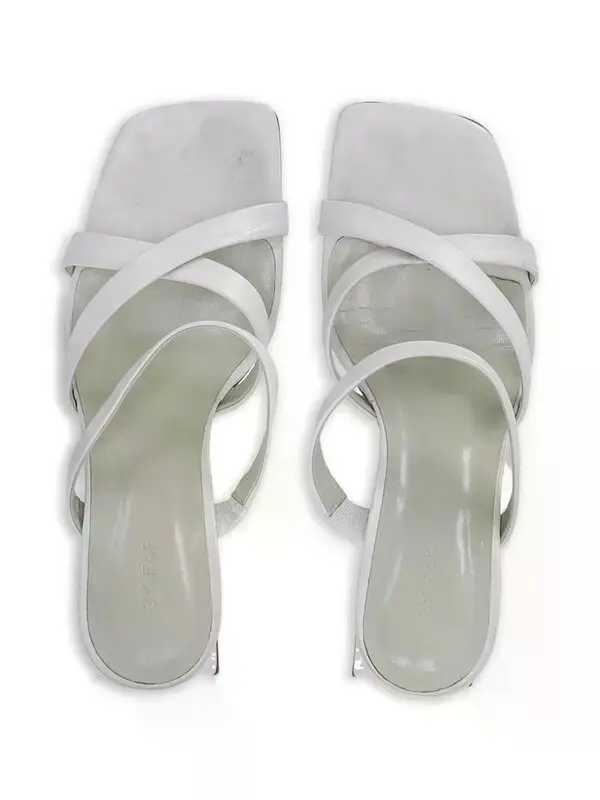 By Far Cross-strap Leather Heeled Sandals