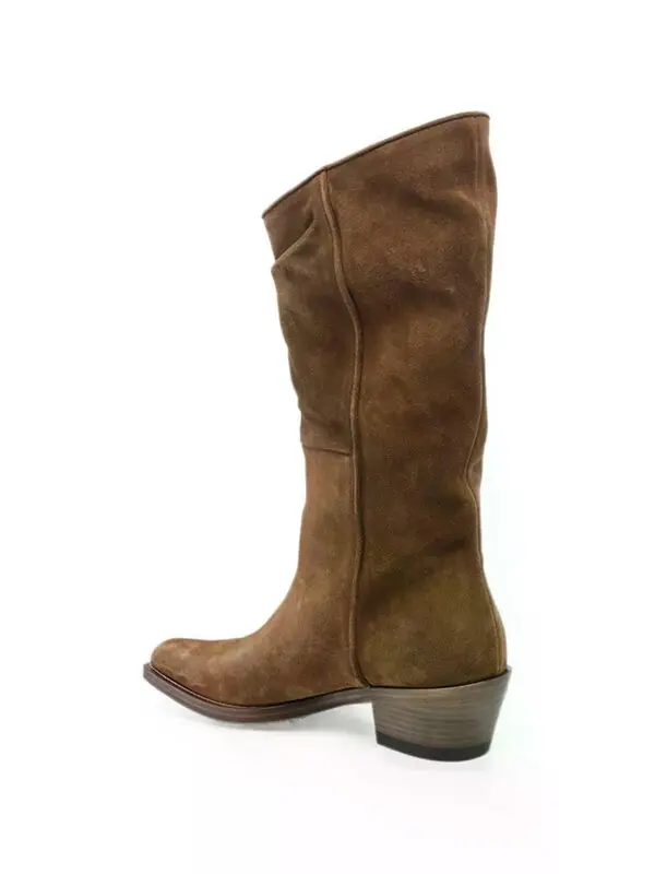 Khaite Clive Suede Cowboy Boots