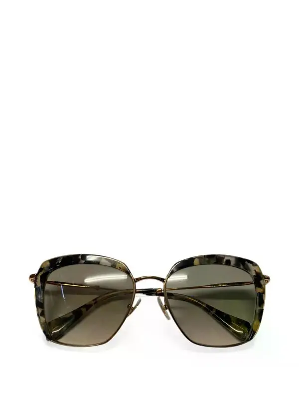 Miu Miu Tortoise-effect Cat-eye Sunglasses - Gold