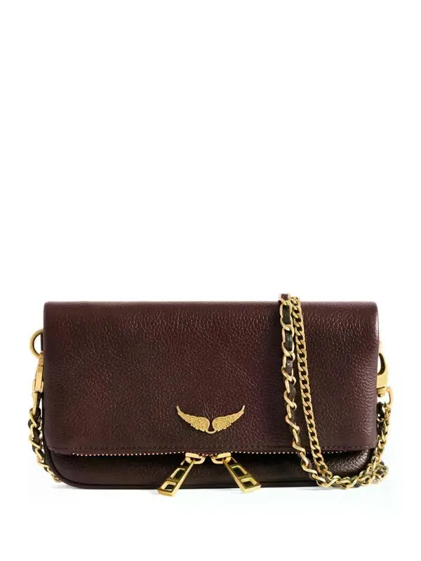 Zadig&Voltaire Mini Rock Grained Leather Clutch Bag