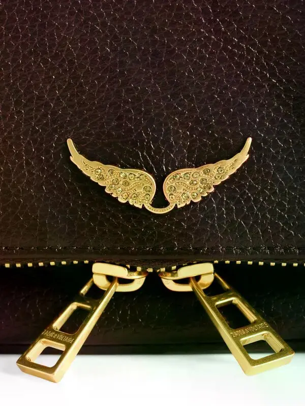 Zadig&Voltaire Mini Rock Grained Leather Clutch Bag