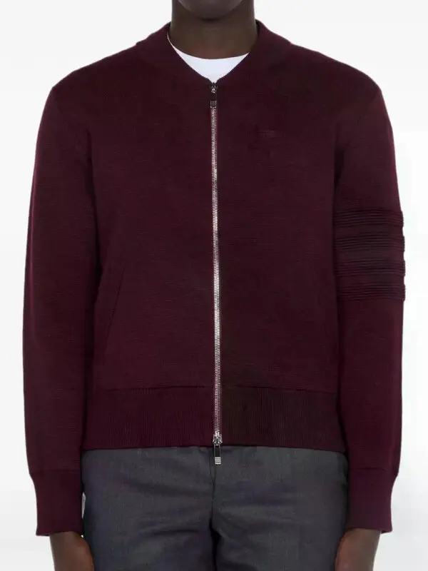 Thom Browne 4-bar Zip-up Cardigan