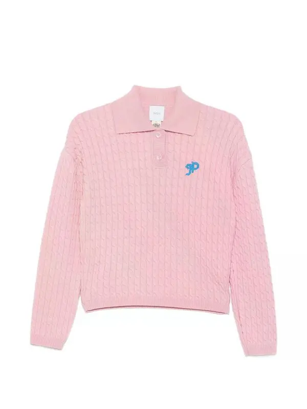 PATOU Cable-knit Polo Sweater