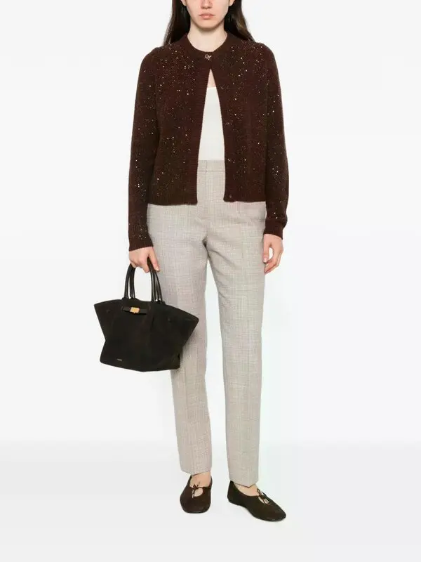 Fabiana Filippi Textured Slim-fit Trousers