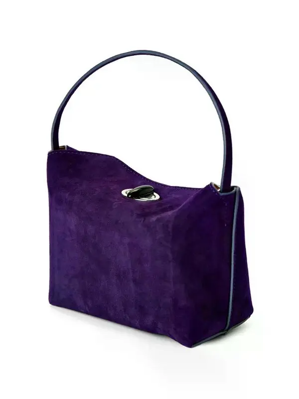 Christopher Esber Turnlock Suede Shoulder Mini Bag