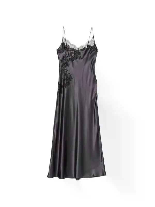 Carine Gilson Lace-trimmed Silk Nightdress