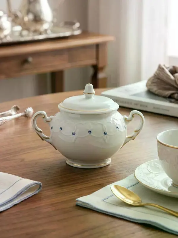 GINORI 1735 Museo Le Perle Sugar Bowl - White