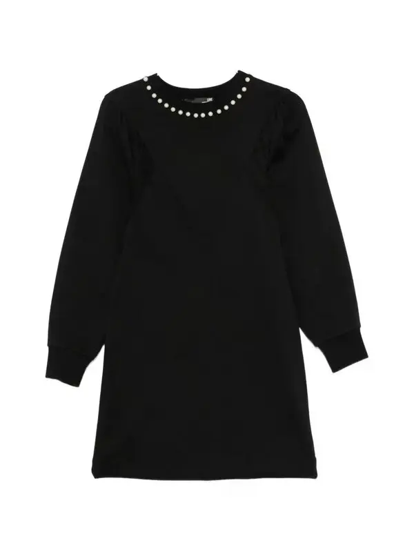 Moschino Faux Pearl-embellished Mini Dress - Black