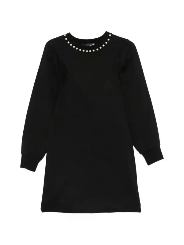 Moschino Embellished Crewneck Mini Dress - Black