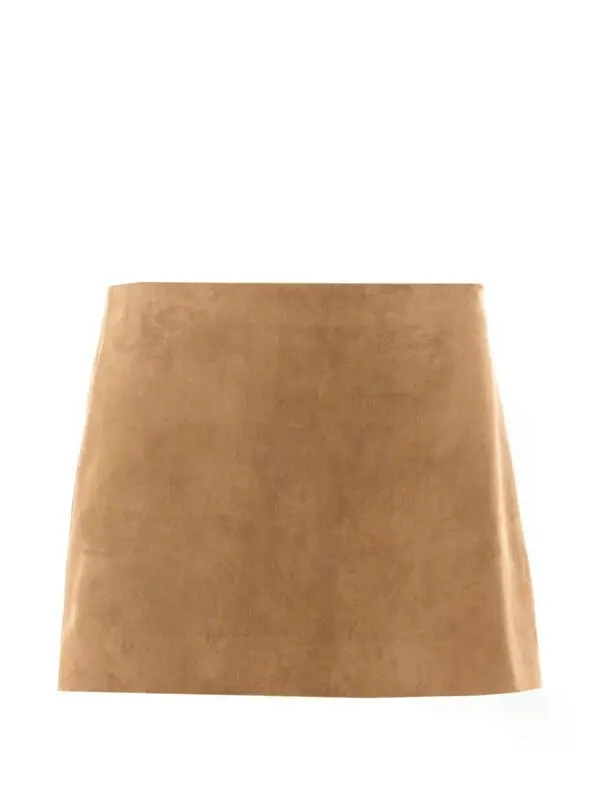 Khaite Jett Leather Mini Skirt