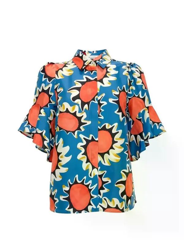 ODEEH Floral Print Shirt