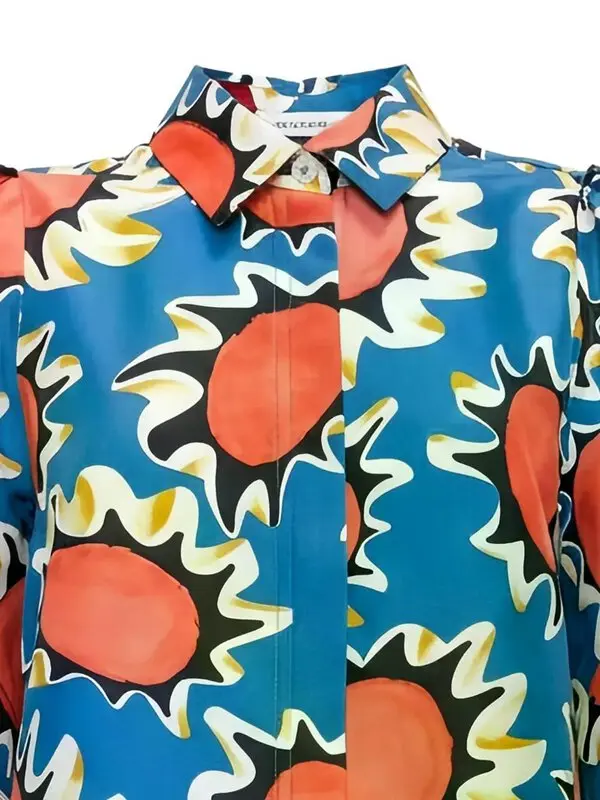 ODEEH Floral Print Shirt