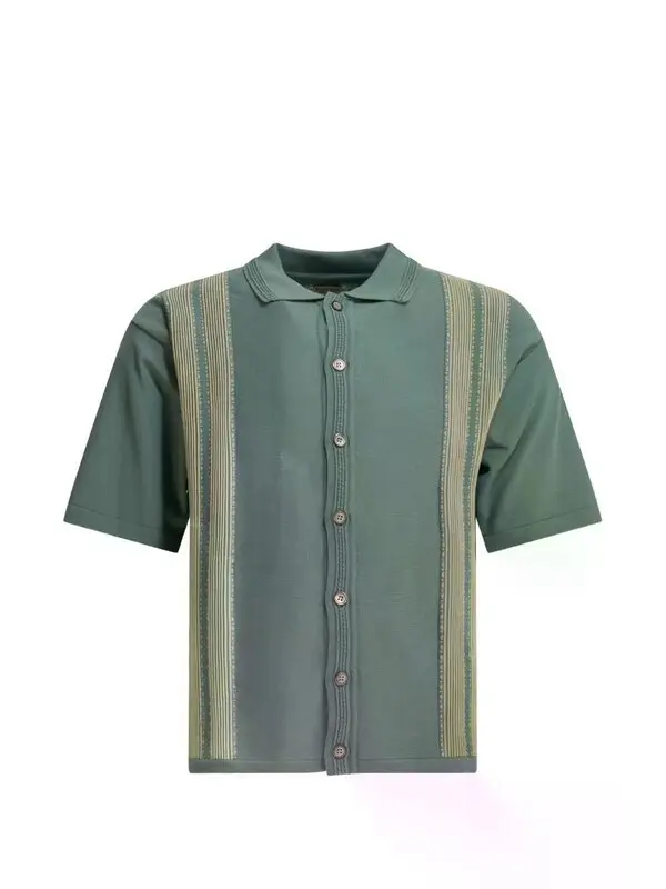 Kapital Vertical-stripe Short-sleeve Shirt